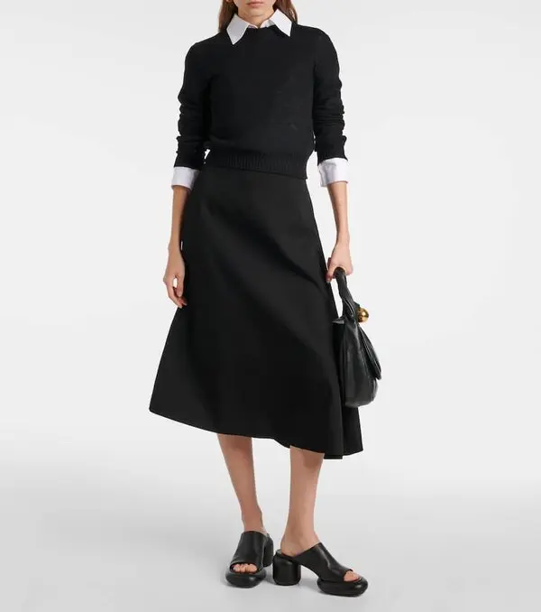 JIL SANDER Wool Sweater - Black