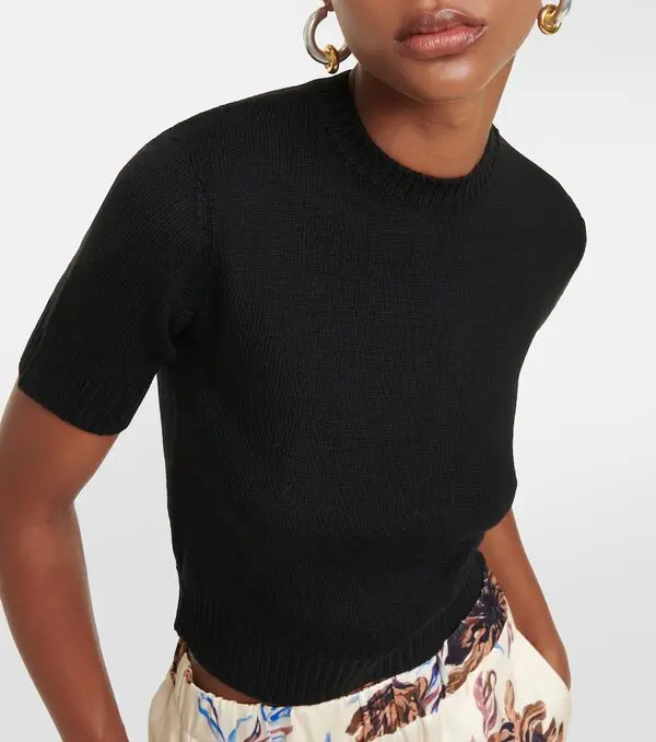 JIL SANDER Ribbed Wool Sweater - Black