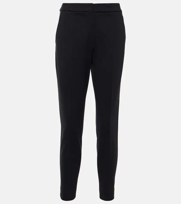 Max Mara Cropped Slim Fit Pants - Black