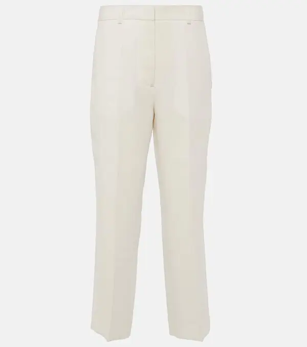 TOTEME High-rise Cropped Straight Pants