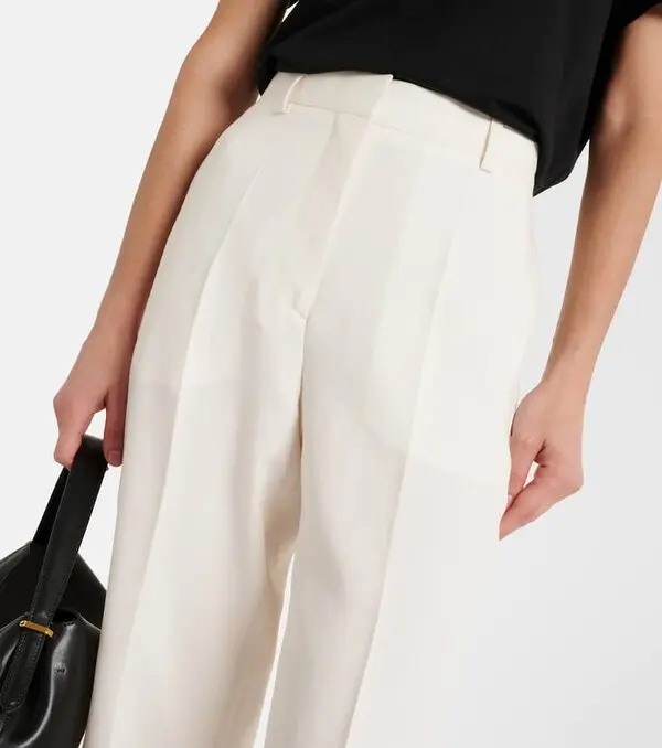 TOTEME High-rise Cropped Straight Pants