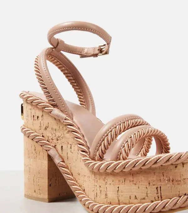 Valentino Garavani Vlogo Summerblocks Leather Platform Sandals