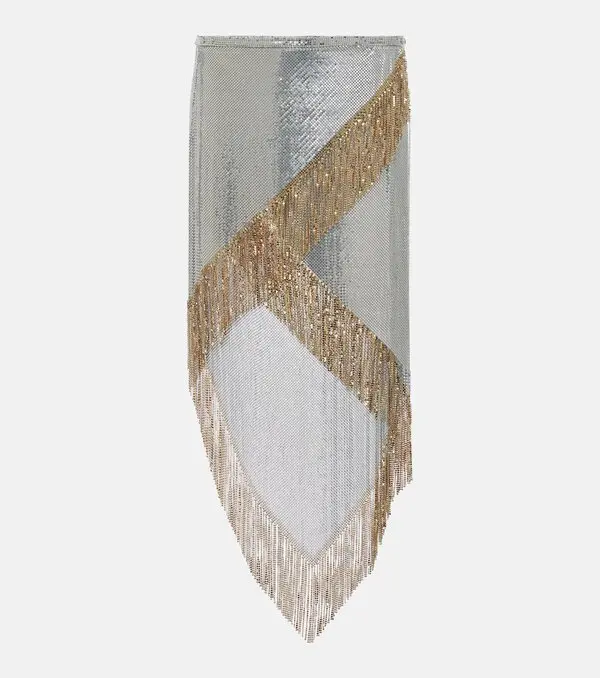Rabanne Chainmail Midi Skirt - Silver