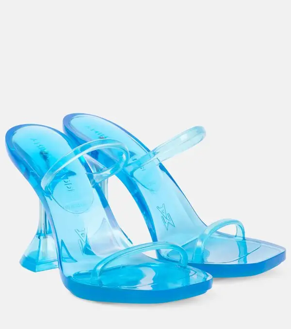 Amina Muaddi Brito 95 Pvc Sandals - Blue