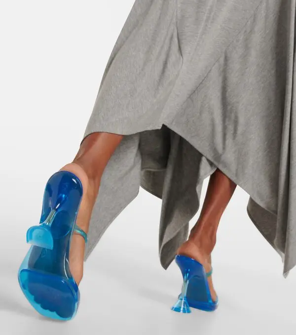 Amina Muaddi Brito 95 Pvc Sandals - Blue