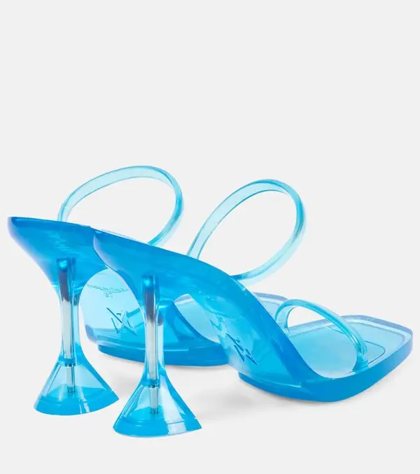 Amina Muaddi Brito 95 Pvc Sandals - Blue