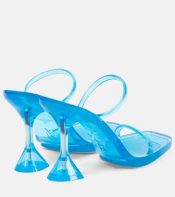 Amina Muaddi Brito 95 Sandals - Blue