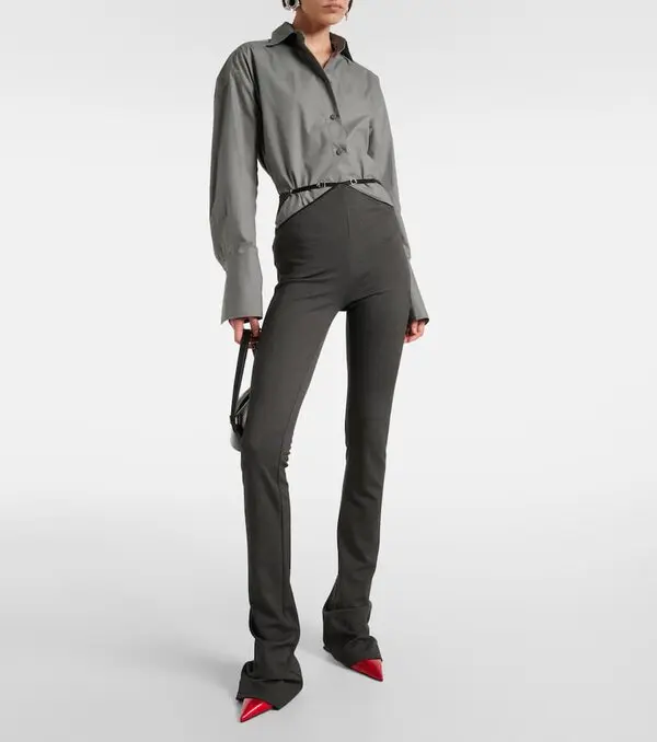 Attico Cutout Flared Pants