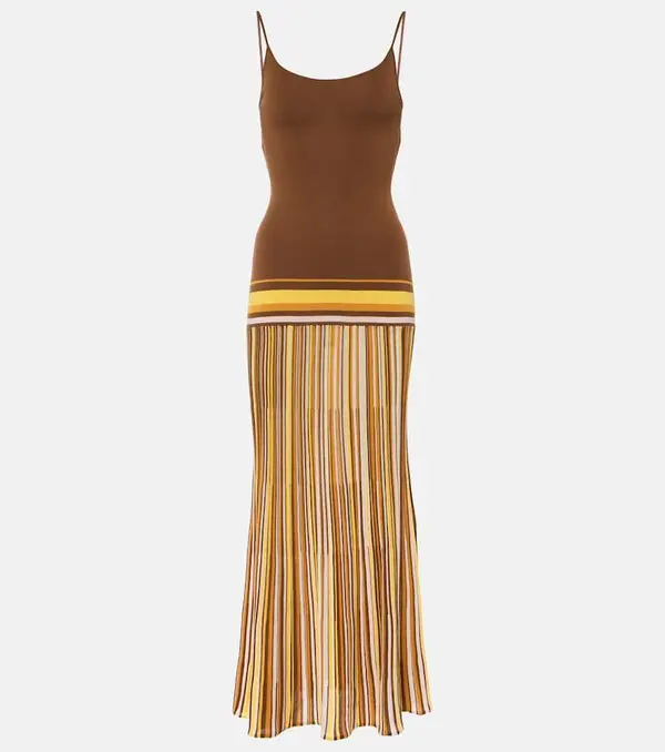 Faithfull The Brand Citara Striped Cotton-blend Maxi Dress
