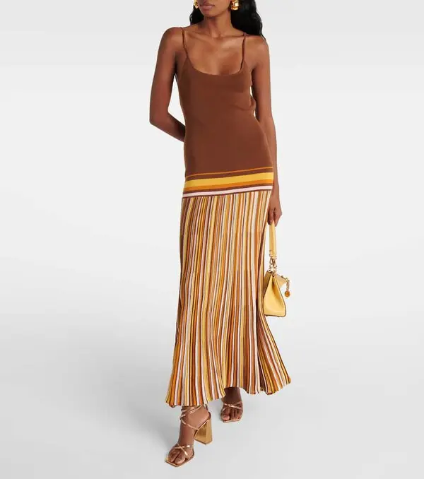 Faithfull The Brand Citara Striped Cotton-blend Maxi Dress