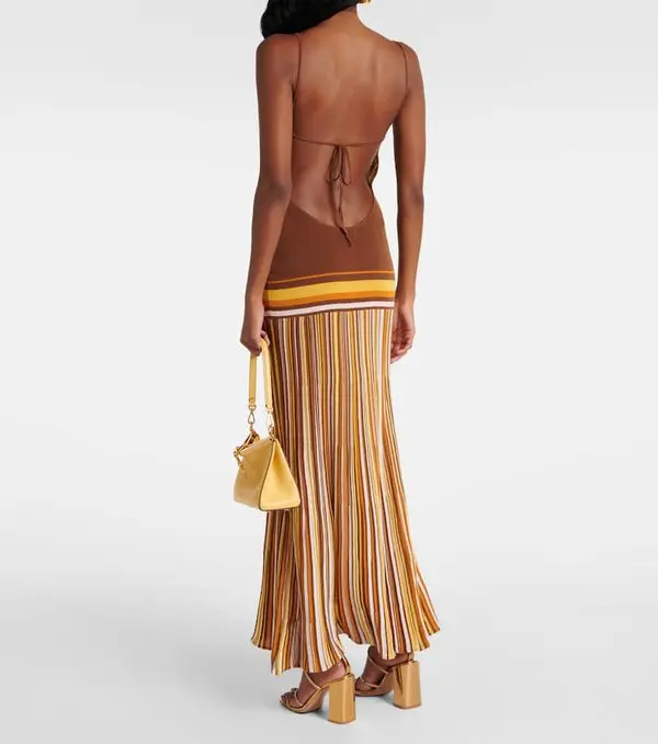 Faithfull The Brand Citara Striped Cotton-blend Maxi Dress