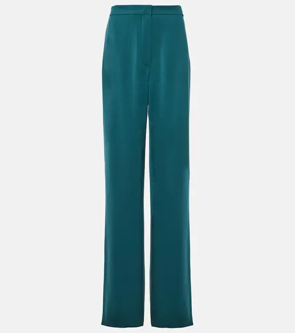 Max Mara Medusa High-rise Straight Leg Pants - Grey