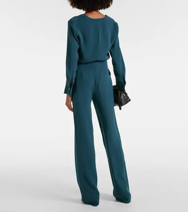 Max Mara Medusa High-rise Straight Pants - Grey