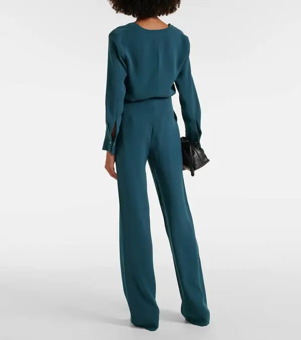 Max Mara Medusa High-rise Straight Pants - Grey