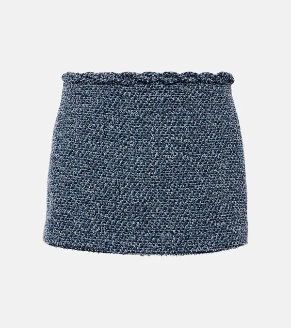 Valentino Garavani Tweed Denim Miniskirt