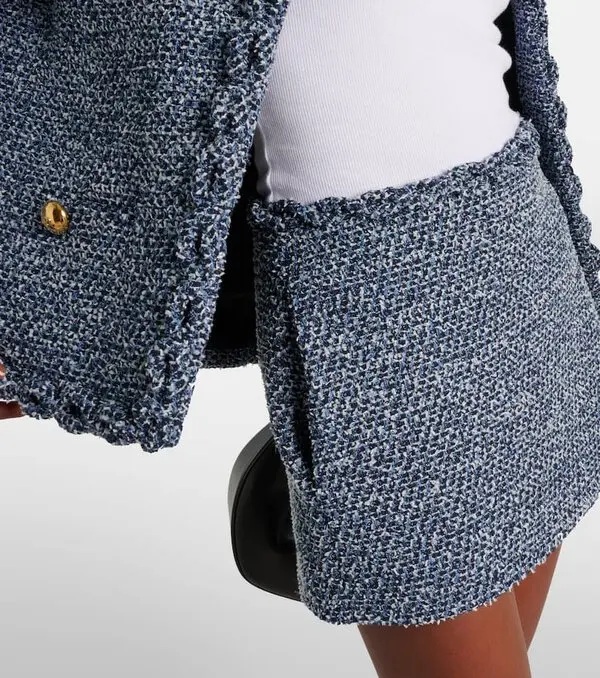 Valentino Garavani Tweed Denim Miniskirt