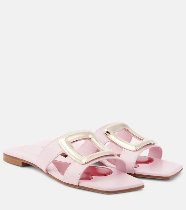 ROGER VIVIER Viv' The Sea Leather Sandals - Pink
