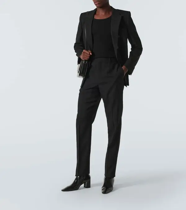 Saint Laurent High-rise Straight Pants
