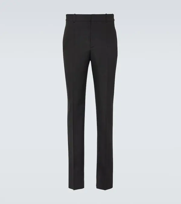 Saint Laurent High-rise Straight Pants - Black