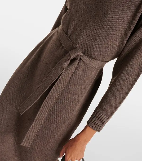 Max Mara Virgin Wool Midi Dress