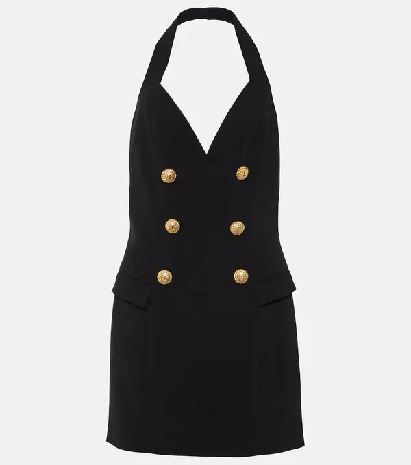 Balmain Halterneck Crêpe Minidress