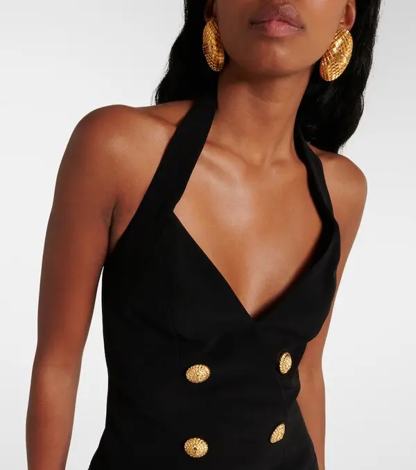 Balmain Halterneck Crêpe Minidress