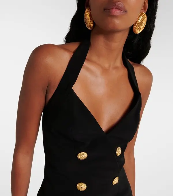 Balmain Halterneck Crêpe Minidress