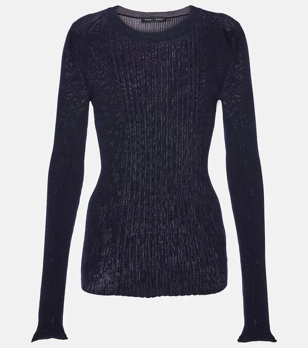 Proenza Schouler Cassidy Wool And Silk Sweater - Blue