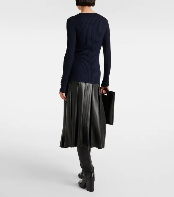 Proenza Schouler Cassidy Wool And Silk Sweater - Blue