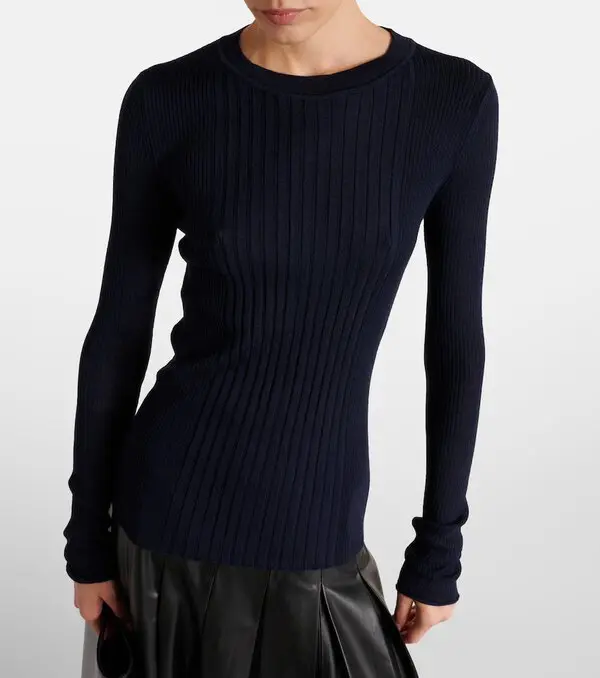 Proenza Schouler Cassidy Wool And Silk Sweater - Blue