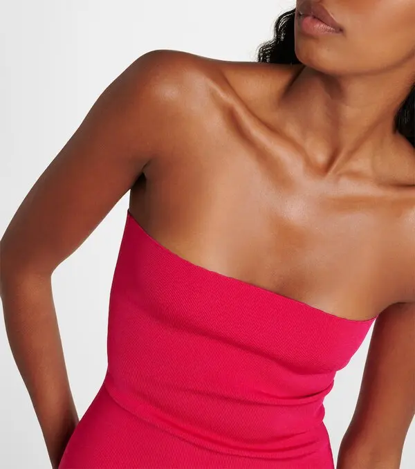 Alaïa Strapless Pleated Jumpsuit