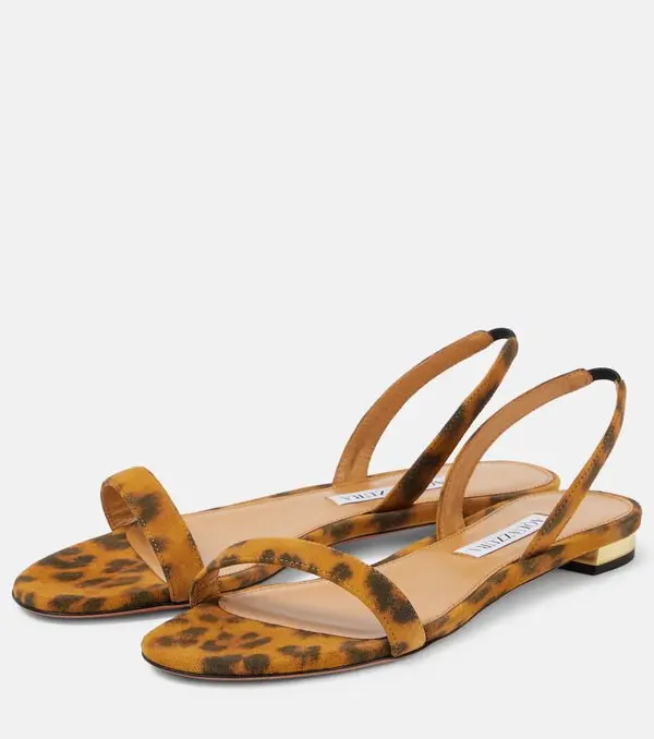 AQUAZZURA So Nude Leopard-print Sandals