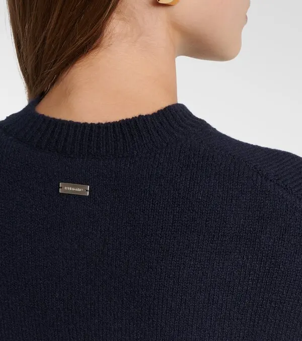 FERRAGAMO Cutout Cashmere-blend Sweater - Blue