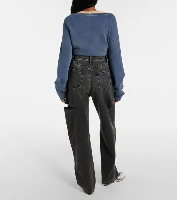 MAISON MARGIELA Cutout High-rise Tapered Jeans