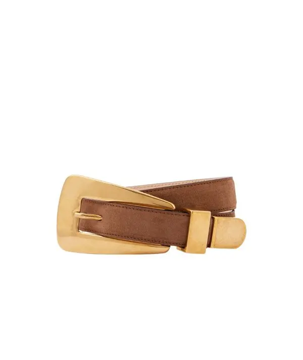 Khaite Lucca Leather Belt - Brown