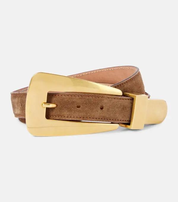Khaite Lucca Leather Belt - Brown