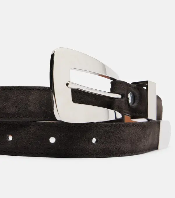 Khaite Lucca Leather Belt - Brown