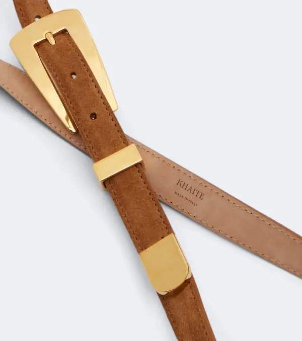 Khaite Lucca Leather Belt - Brown