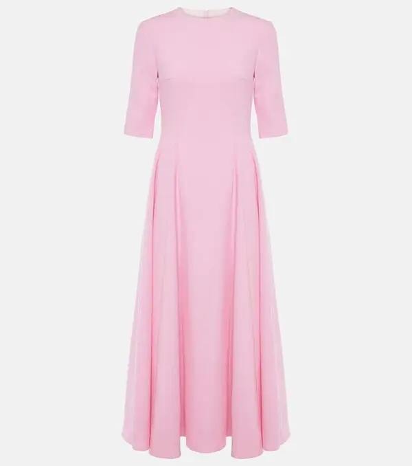 EMILIA WICKSTEAD Georgie Wool Midi Dress - Pink