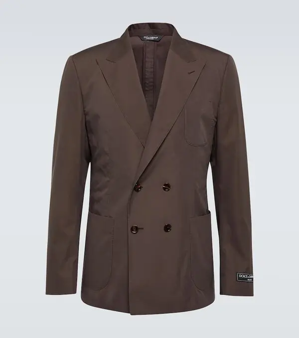Dolce & Gabbana Cotton And Silk Poplin Blazer