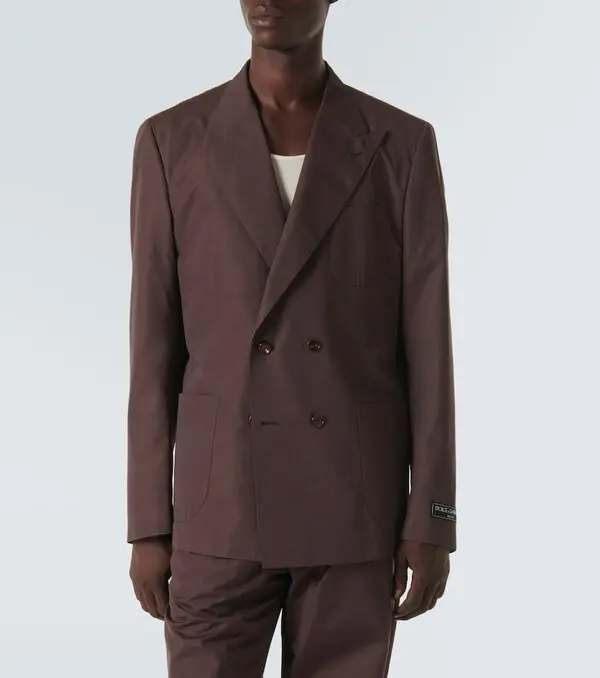 Dolce & Gabbana Cotton And Silk Poplin Blazer