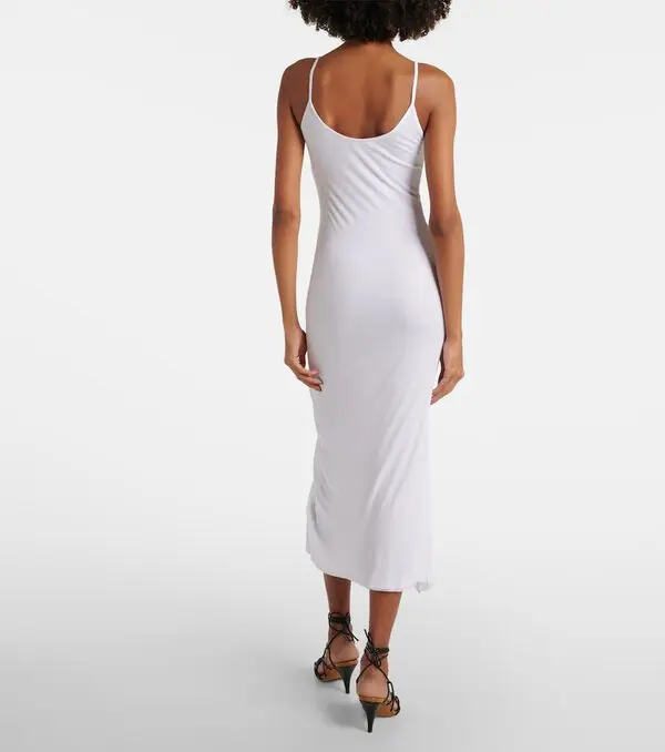 Khaite Leesel Jersey Slip Dress - White