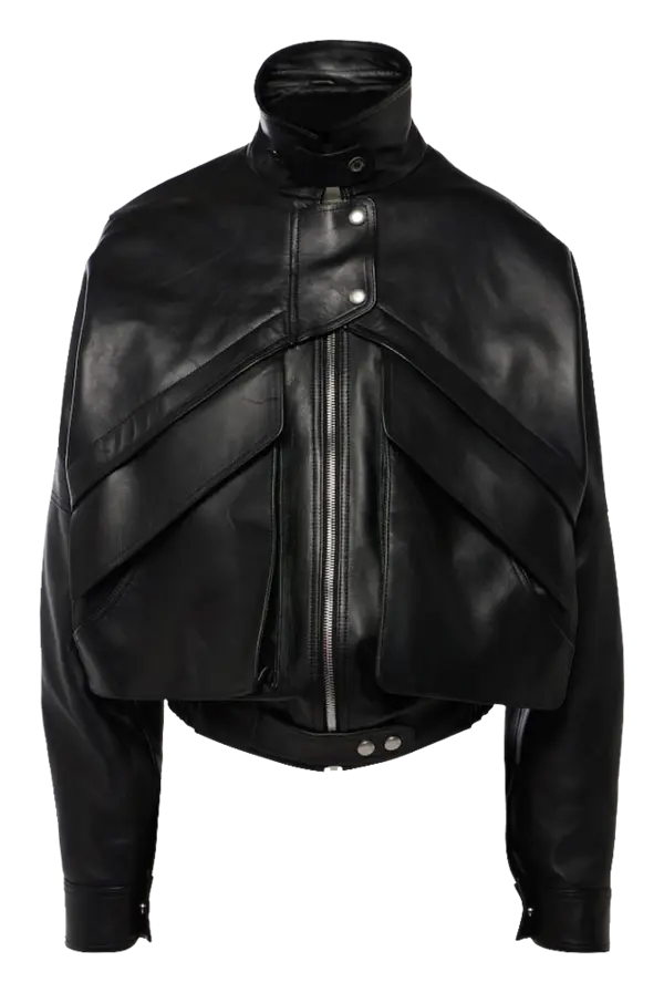 Magda Butrym Leather Bomber Jacket