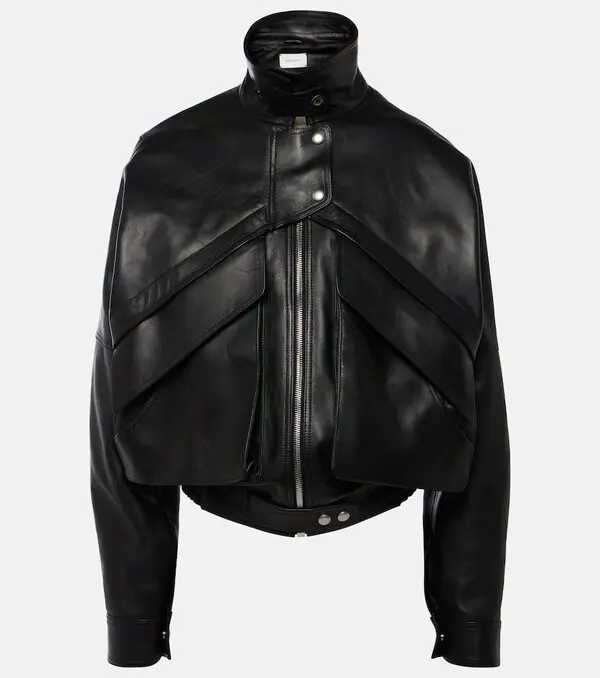 Magda Butrym Leather Bomber Jacket