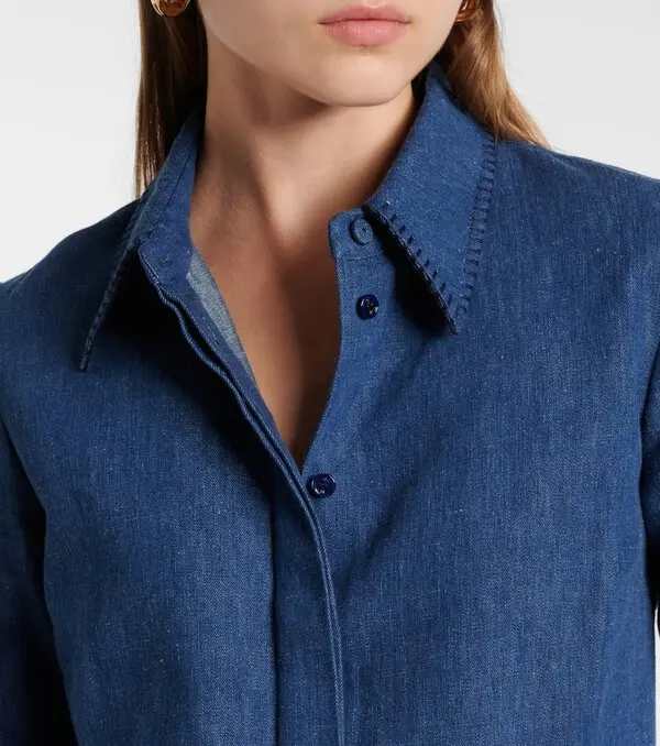 Gabriela Hearst Cruz Cotton And Linen Shirt