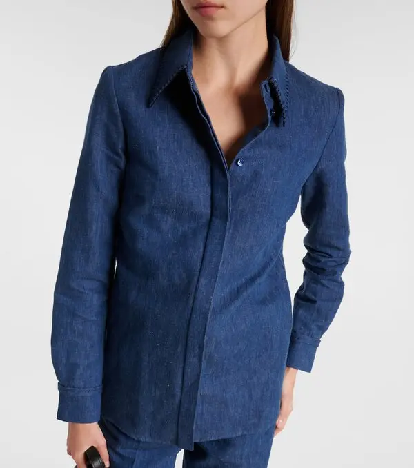 Gabriela Hearst Cruz Cotton And Linen Shirt