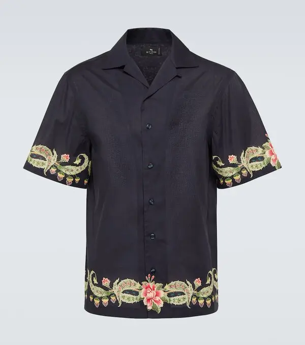 Etro Floral Cotton Bowling Shirt