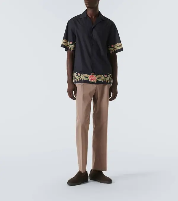 Etro Floral Cotton Bowling Shirt