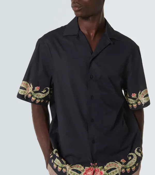 Etro Floral Cotton Bowling Shirt