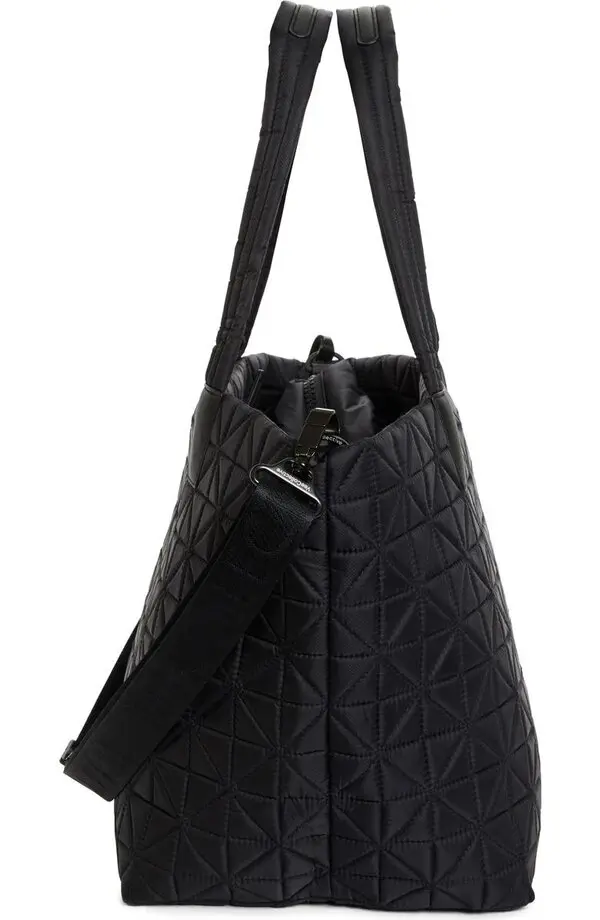 VEECOLLECTIVE Medium Vee Quilted Tote - Black